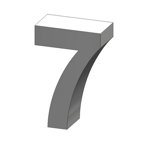 🧑‍🎨 7 Zahl Arial Font Number・ STL File for 3D printing・Cults