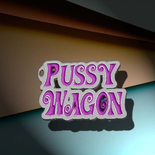 🗝️ Keychain Pussy Wagon Kill Bill・Free STL File for ・Cults