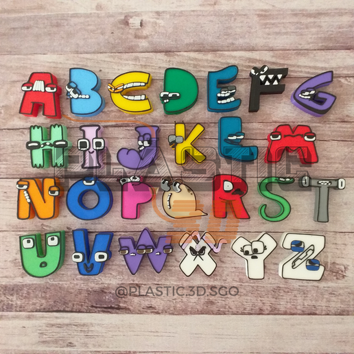 🎨 ALPHABET LORE (A-Z) ALPHABET LORE ABC・ STL File for ・Cults