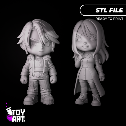 🎮 Squall & Rinoa - Final Fantasy 8・ STL File for 3D printing・Cults