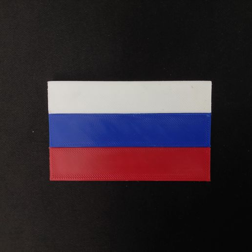 🔫 Russian Flag Patch・Free STL File for 3D printing・Cults