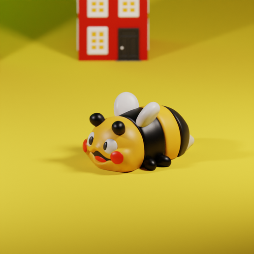 OBJ file flexi Bee, little bee 🐝 ・3D printing design to download・Cults