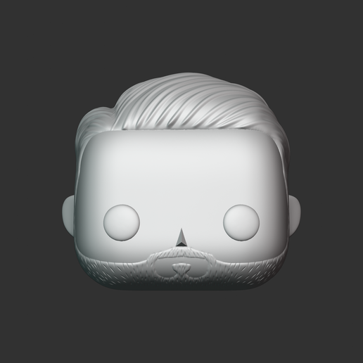 STL file A male head 3D model in the POP style for 3D Printing. A comb ...