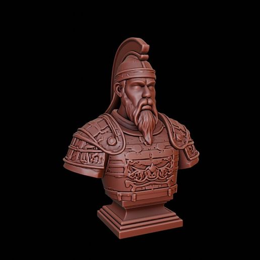 3D file Mongol Warrior Bust 👤 ・3D print model to download・Cults