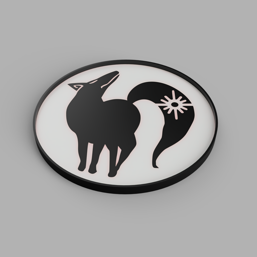 💬 Fox’s Sin of Greed – Ban Coaster・ 3MF File for 3D printing・Cults