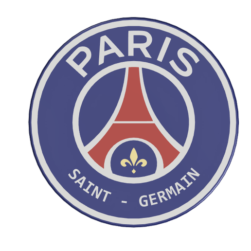 🧥 Paris Saint - Germain Coat of Arms・ 3D File for 3D printing・Cults