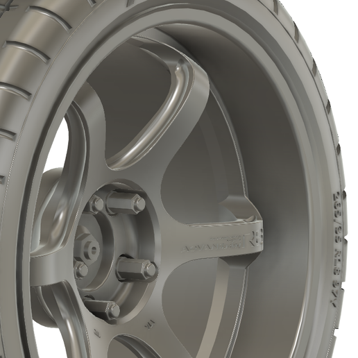🚗 1/24 Jantes Advan Racing R6 18x9.5・Arquivo 3D para Impressão 3D・Cults