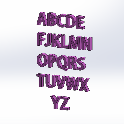 🎒 3D Printable Alphabet Letters A-Z – Bold Block Style・Free STL File ...