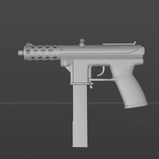 Archivo OBJ Swedish TEC-9 submachine gun-1 digital model 🗺️ ・Modelo de ...
