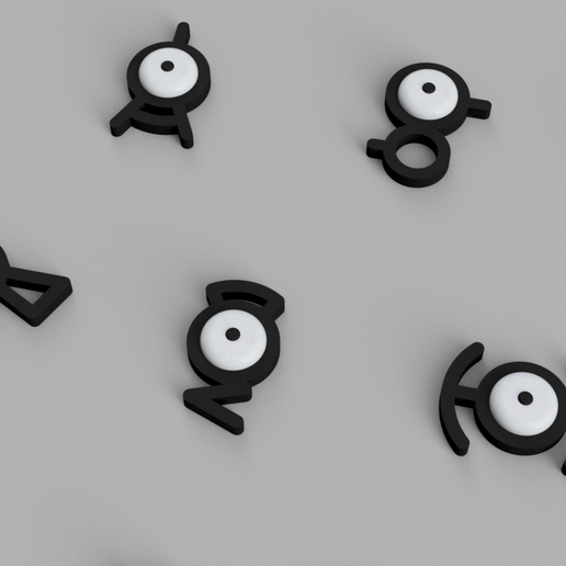 🐉 Pokemon - Unown (Multiple Options)・ STL File for 3D printing・Cults