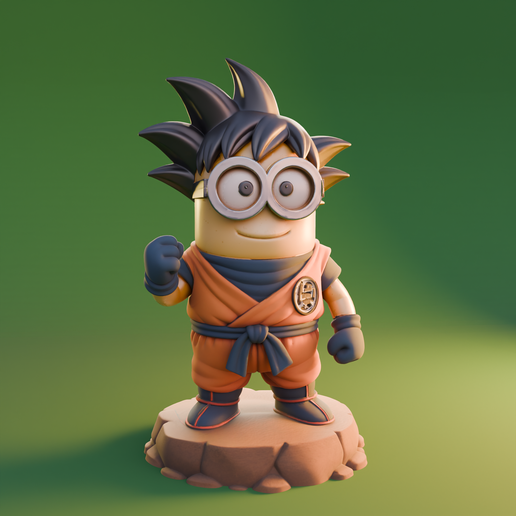 👹 Minion Goku – Epic 3D Statue for Printing (.STL)・ STL File for 3D ...