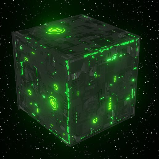 🚢 Borg Cube・ STL File for 3D printing・Cults