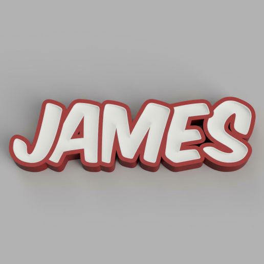 🔦 NAMELED JAMES - LED LAMP WITH NAME・ 3D File for ・Cults