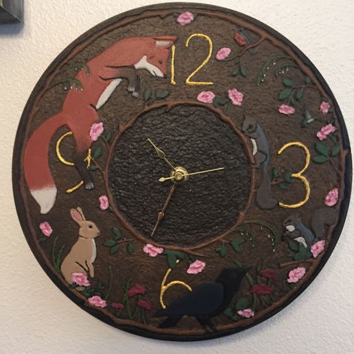 🕰️ Forest Animal Clock - 10 Inch・Archivo 3D Gratis para ・Cults