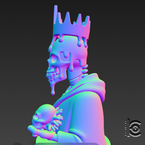 🫠 Melting Skull King - 3D Model for Printing・ STL File for 3D printing ...