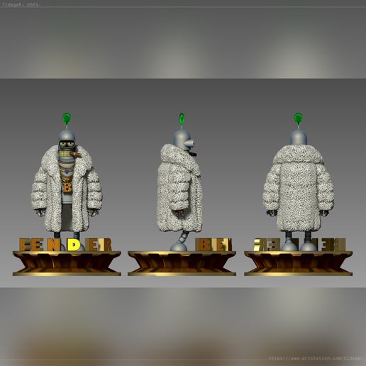 STL file Bender Pimp 🤖 ・3D printable model to download・Cults
