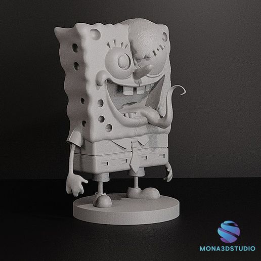 🎨 SpongeBob Venom STL – Dark Symbiote Fan Art for 3D Printing・ STL File ...