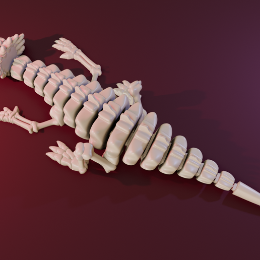 🐉 Flexi dragon skeleton halloween articulated toy・ STL File for 3D ...