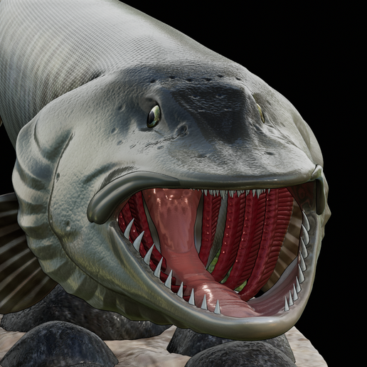 🐠 fish pike muskellunge muskie / Esox masquinongy statue underwater ...