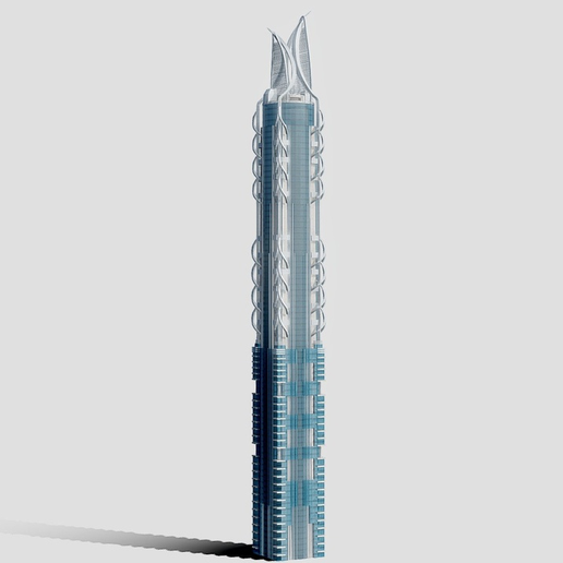 STL file Al Hekma Tower - Dubai 🏗️ ・Template to download and 3D print・Cults