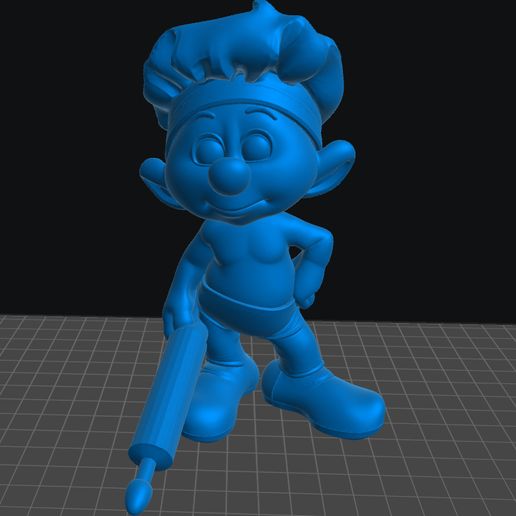 🧑‍🌾 Greedy/Baker Smurf・ STL File for 3D printing・Cults