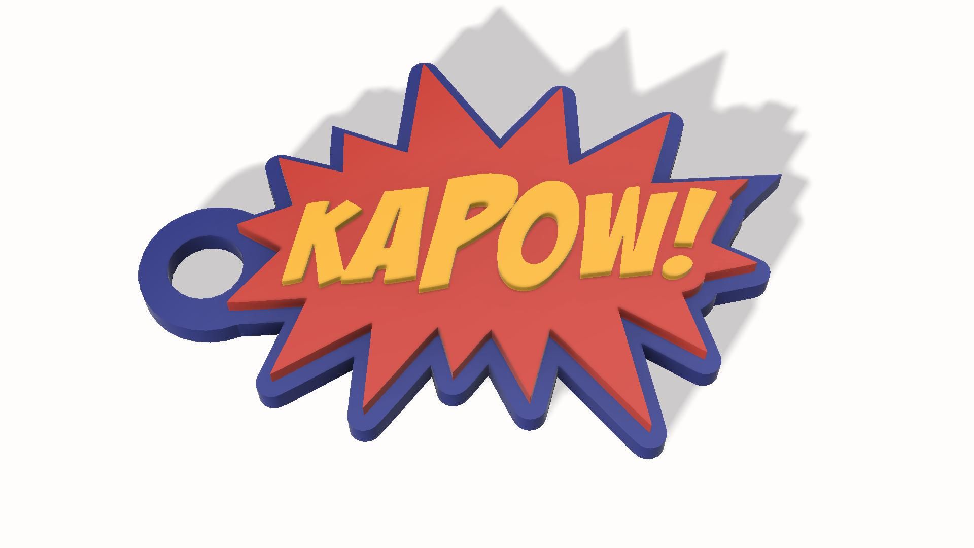 Descargar archivo STL llavero kapow • Diseño para impresión en 3D ・ Cults