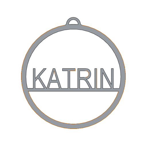 STL file KATRIN - INDIVIDUALLY PERSONALIZED CHRISTMAS BAUBLE - 2D 🎄 ・3D ...