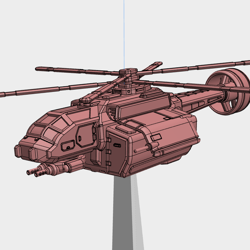 🚁 Battletechnology Warrior H10 Helicopter/vtol・ STL File for 3D ...