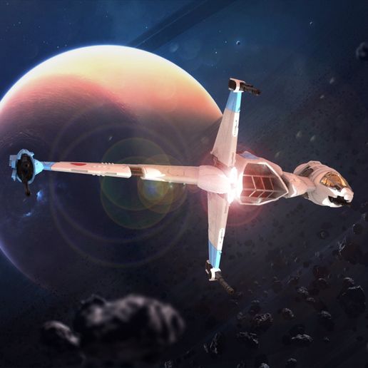 ⭐ STAR WARS B-WING STARFIGHTER – HIGHLY DETAILED & FULLY PRINTABLE ...