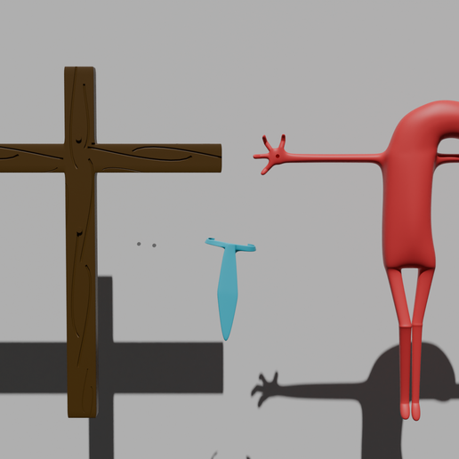 👾 Alan crucified v1 and v2 - smiling friends・ STL File for 3D printing ...