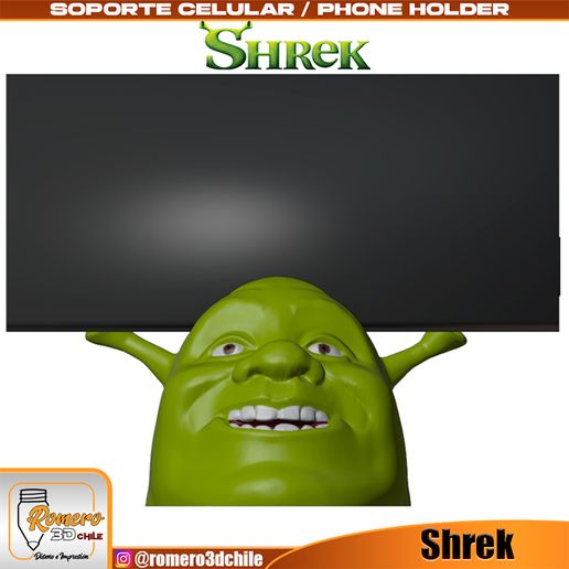 📞 Shrek Cell Phone Holder / Phone Holder・ STL File for 3D printing・Cults
