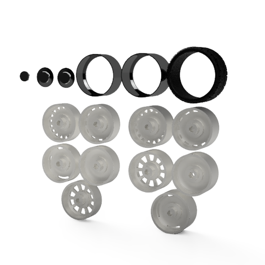 🛞 1:24 Scale Full Mobsteel Wheel Set・ 3D File for 3D printing・Cults