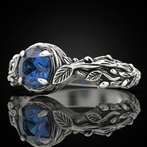 STL file Tree Branch Engagement Ring 🌳 ・3D printable model to download ...