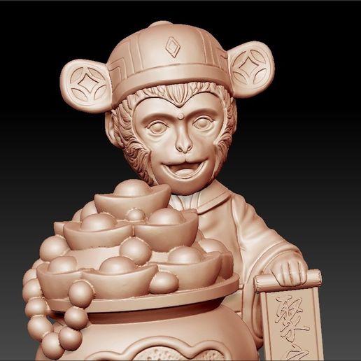 Download free STL file lucky monkey • 3D printer template ・ Cults
