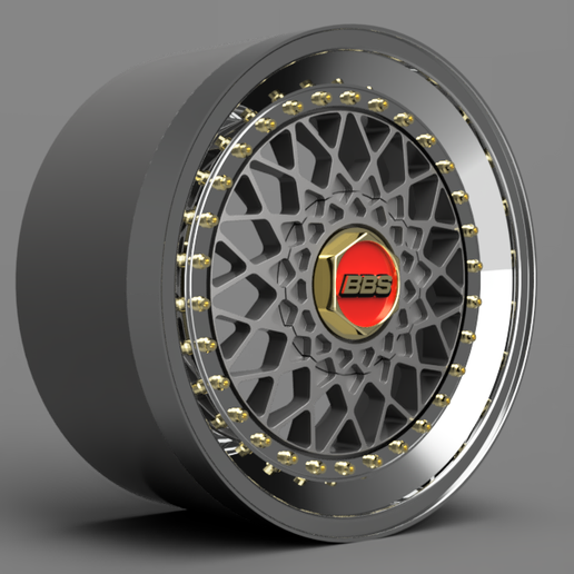 🛞 1/24 18" BBS RS with Yokohama style tires・ STL File for ・Cults