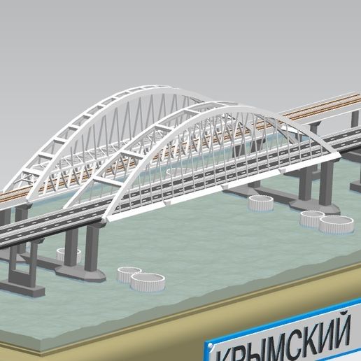 🌉 Crimean bridge・ STL File for ・Cults