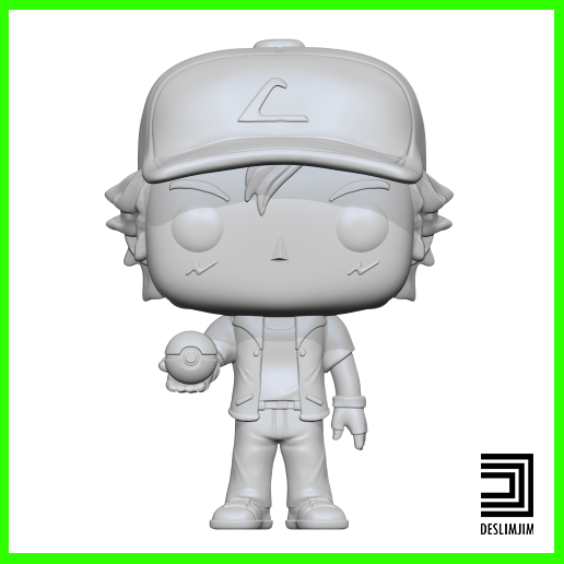 🐉 Ash Ketchum Pokemon Funko Pop Toyart・ 3D File for 3D printing・Cults