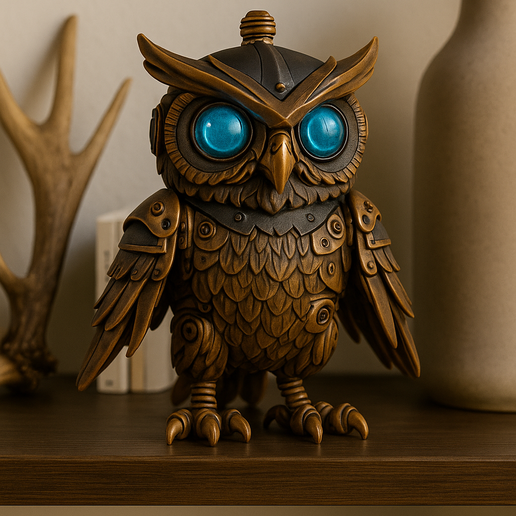 🦉 CyberOwl 3D Model - Steampunk Mechanical Owl STL/3MF for Printing ...