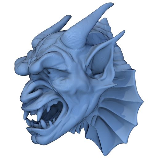 👹 Gargoyle Head 9・ OBJ File for 3D printing・Cults