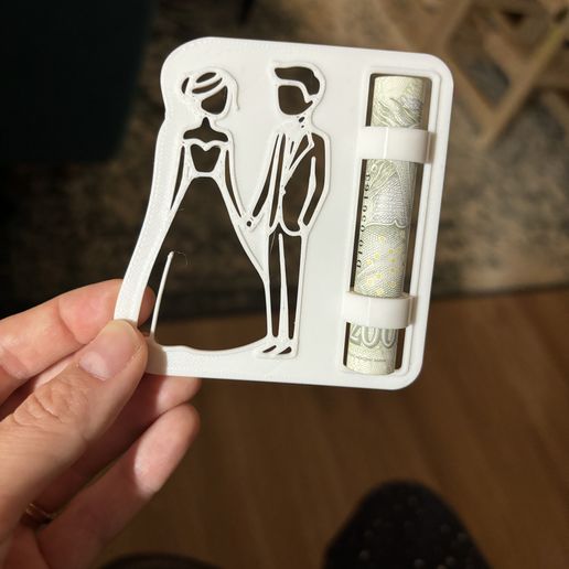💰 Money banknotes holder wedding gift wish card 3D printable stl file ...