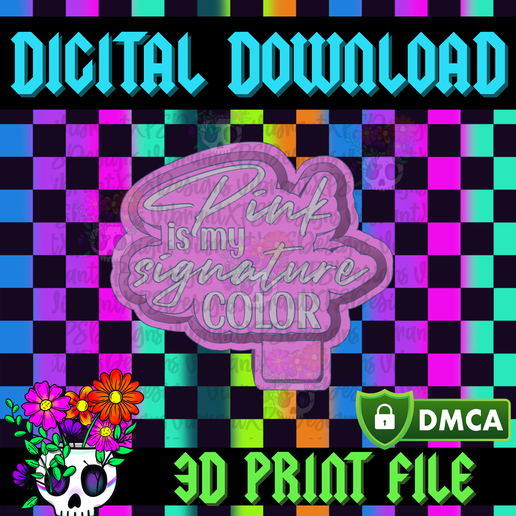 👨‍🎨 Pink Signature STL Freshie Housing・ STL File for 3D printing・Cults