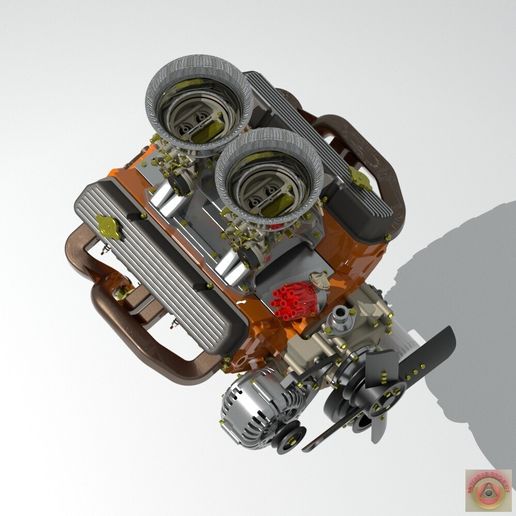 🐏 DODGE MOPAR 440 MAGNUM TUNNEL RAM - ENGINE・ STL File for 3D printing ...