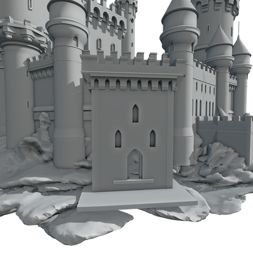 STL file 14th-century fortified castle: 3D modeling of a medieval ...