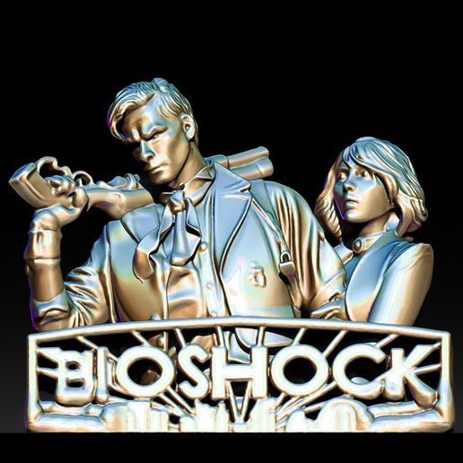 👤 Bioshock Bust・ STL File for 3D printing・Cults