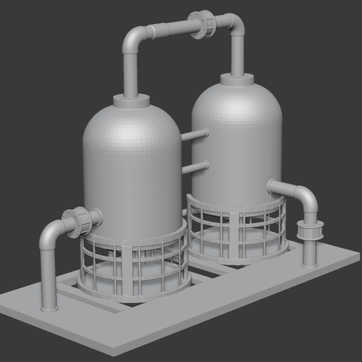 🪖 Chemical tank・ OBJ File for 3D printing・Cults