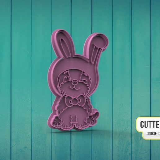 STL file Cockapoo Dog With Rabbit Ears Cookie Cutter 🐕 ・3D printable ...