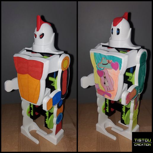 Download free STL file 100% 3D print robot • 3D printing template ・ Cults