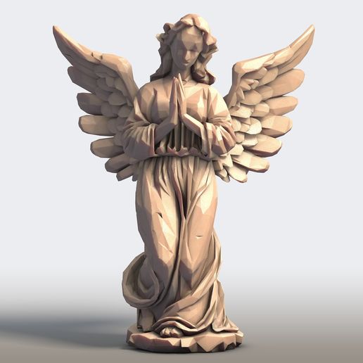 👼 Angel Low Poly・ STL File for 3D printing・Cults