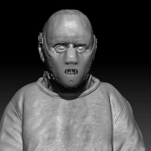 🗿 Hannibal Lecter Antony Hopkins statue figure horror・ STL File for 3D ...