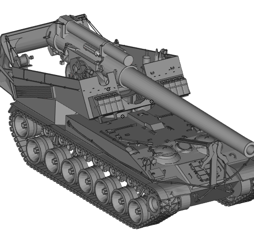 🪖 T92 HMC Self-Propelled Howitzer, T92 tank・ STL File for ・Cults